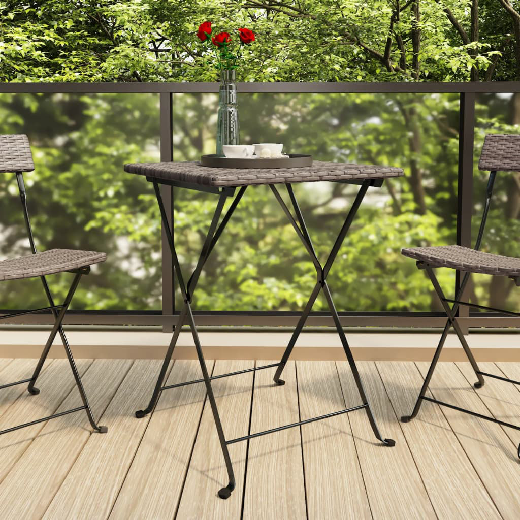 Ebern Designs Folding Powder Coated Steel Bistro Table | Wayfair